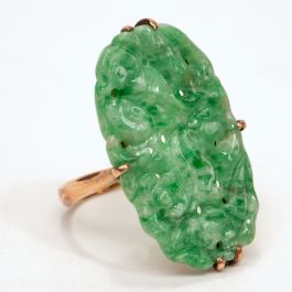 chinese jade ring goud 1920-2