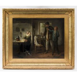 reinier craeyvanger eerste haas olieverf jachtschilderij 1879