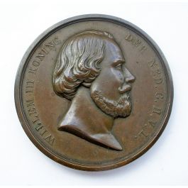 Beloningspenning van Willem III, op naam van de medicus W.G. ten Houte ...