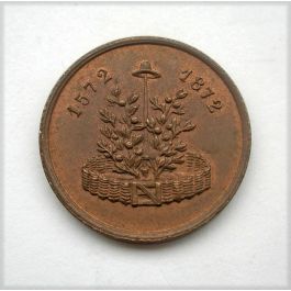 Penning 3e eeuwfeest inname van Den Briel, 1872