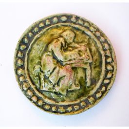 Keramische penning, 'Hommage Jan Noyons', door Theo van de Vathorst, 2006